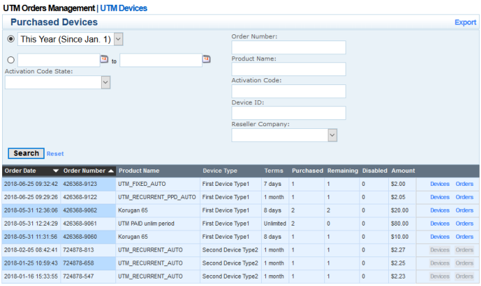 UTM Device Management, Comodo Security Solutions | Device Account | COMODO