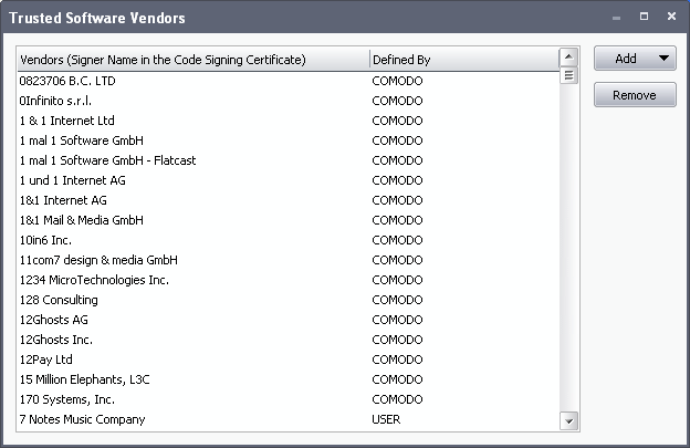 Comodo Cleaning Essentials Version 2.5– Manage Trusted Vendors | The ...