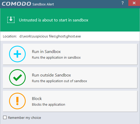 Comodo Cloud Antivirus Understanding CCAV Alerts, Antivirus Alert ...