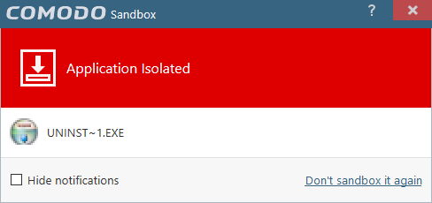 Comodo Cloud Antivirus Understanding CCAV Alerts, Antivirus Alert ...