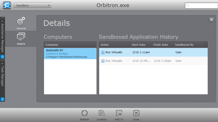 Viewing and Managing Sandboxed Applications, Network Security | Comodo