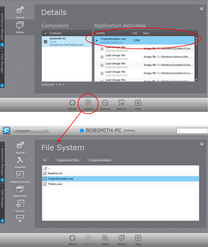 Viewing and Managing Unrecognized Files, File Management, Comodo ...