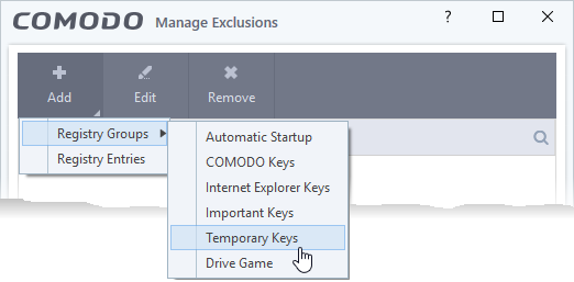 Containment Settings, Containment Computer Security, Comodo Client Security