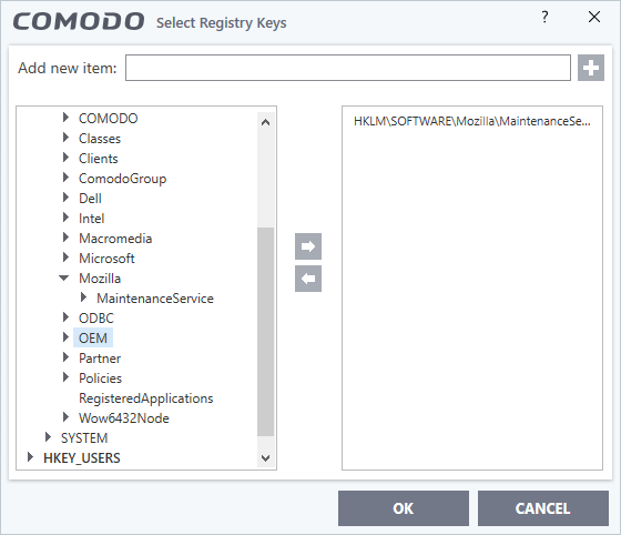Containment Settings, Containment Computer Security, Comodo Client Security