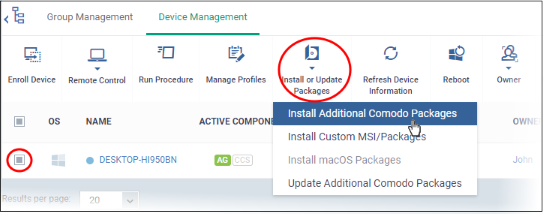 Client - Security Software Installation Process | Comodo Endpoint Security