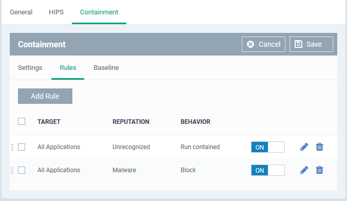 Containment Settings, Containment Computer Security, Desktop Software ...