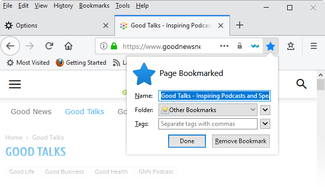 Create Bookmarks - History Page | Web Browser & Internet Solutions