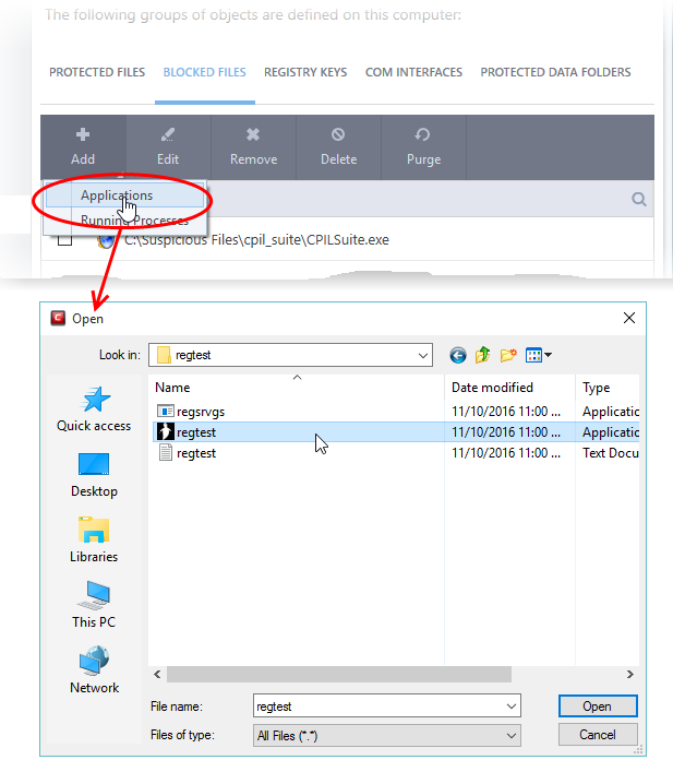 Blocked Files, PC Files, Network Access, Internet Protection | Internet ...