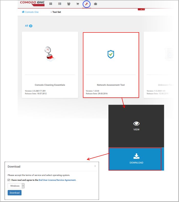 Download and Install Network Assessment Tool, Comodo Networks Management | COMODO