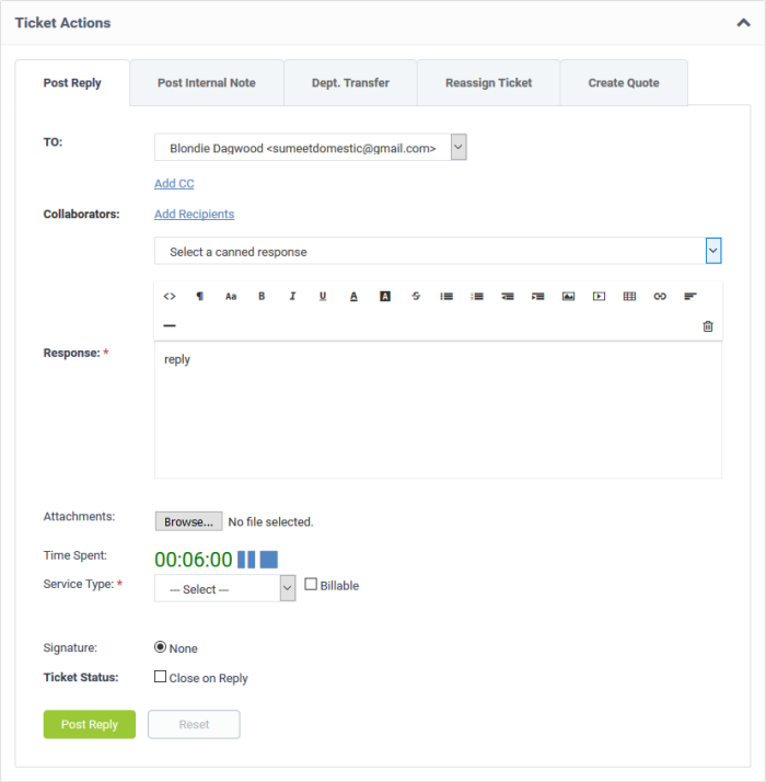 Ticket Details, Support Ticket System, Desk Ticketing System, C1 ...